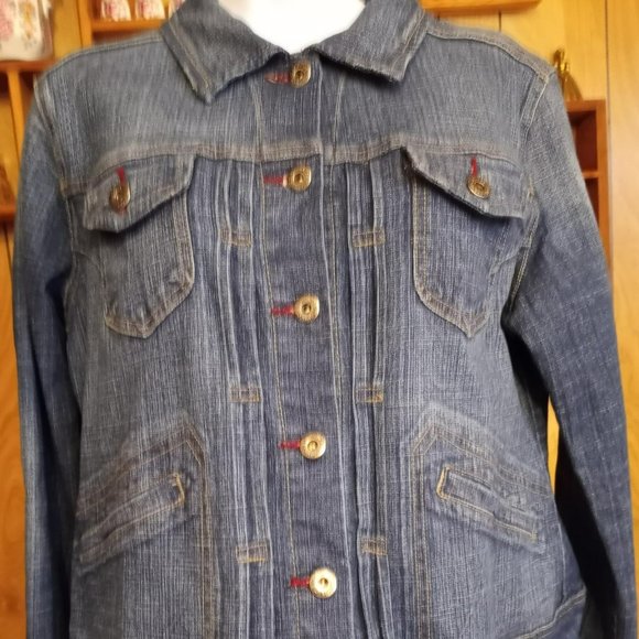 Maurices | Jackets & Coats | Maurices Euc4 Pocket Button Front Jean ...